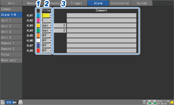 Configuring Alarms (Alarm Output)